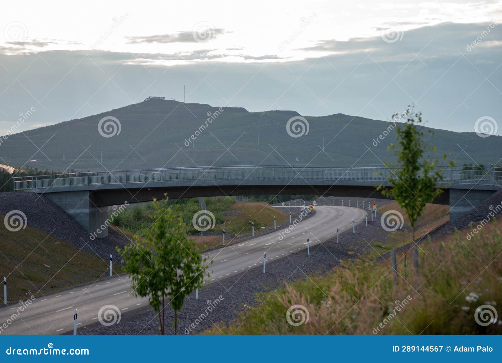 The E10 Road and Mount Luossavaara in Kiruna Stock Image - Image of ...