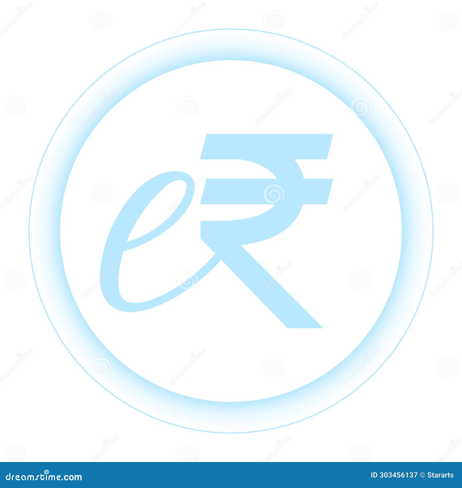 E-rupi Erupee Digital Currency Background in Watermark Style Stock ...