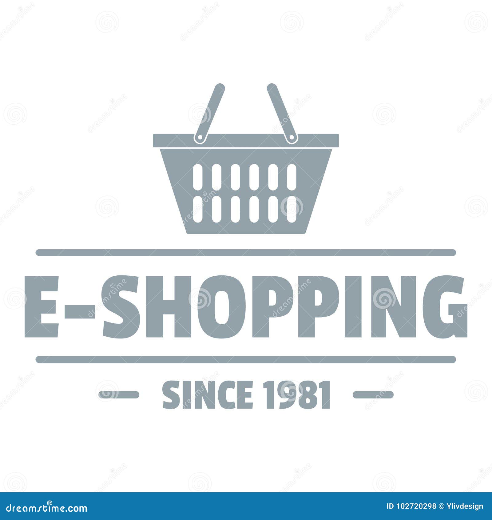 E Shipping Logo, Simple Gray Style Stock Vector - Illustration of ...