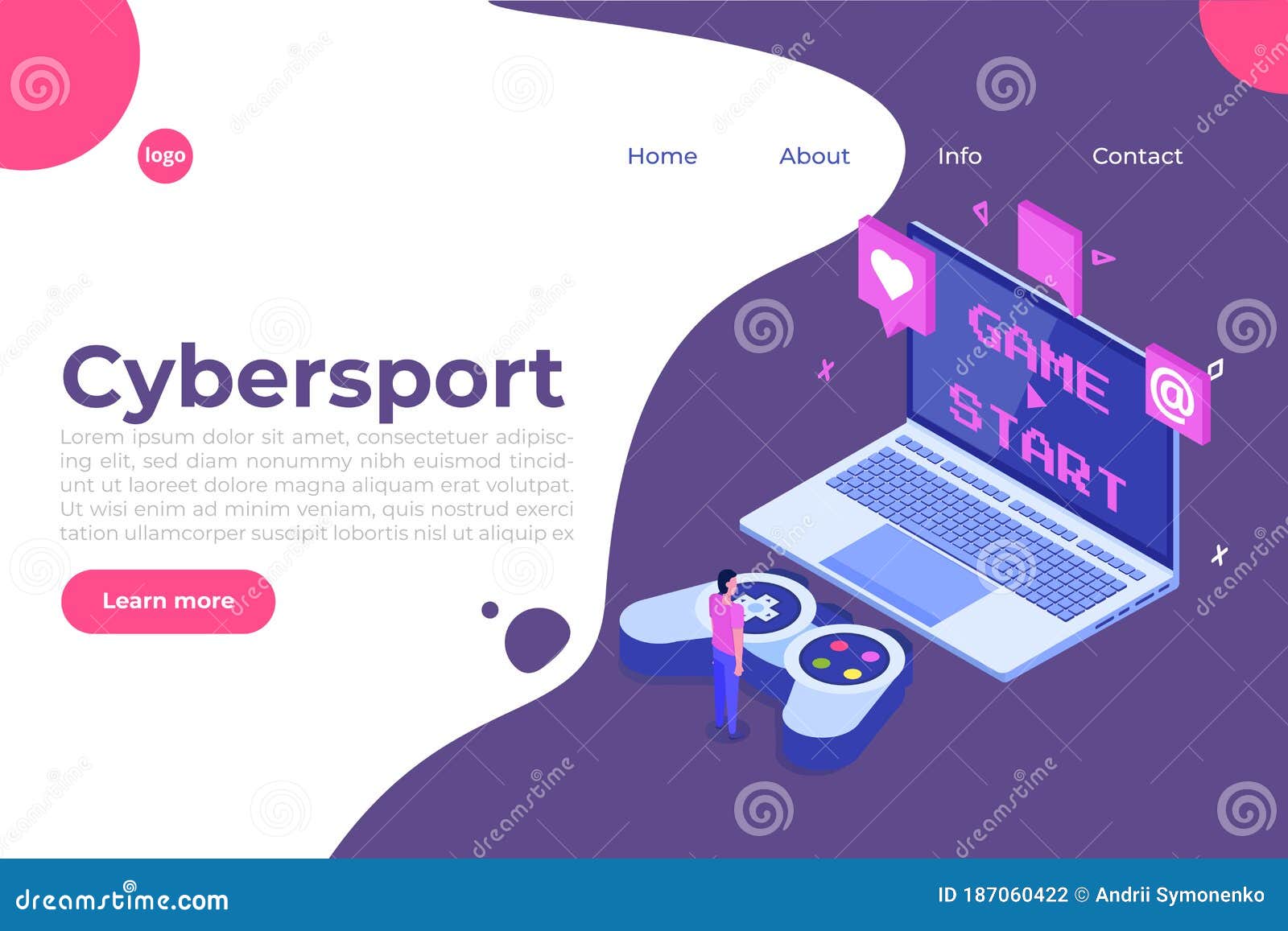 E-sport or Cybersport Computer Gaming Isometric Concept. Stock Vector ...
