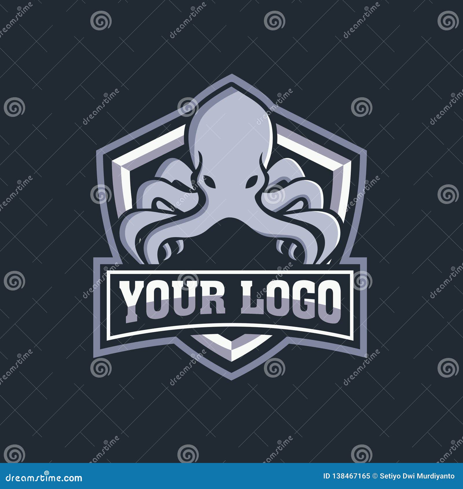 E-sport Logo Octopus Vector Illustrations Stock Illustration ...