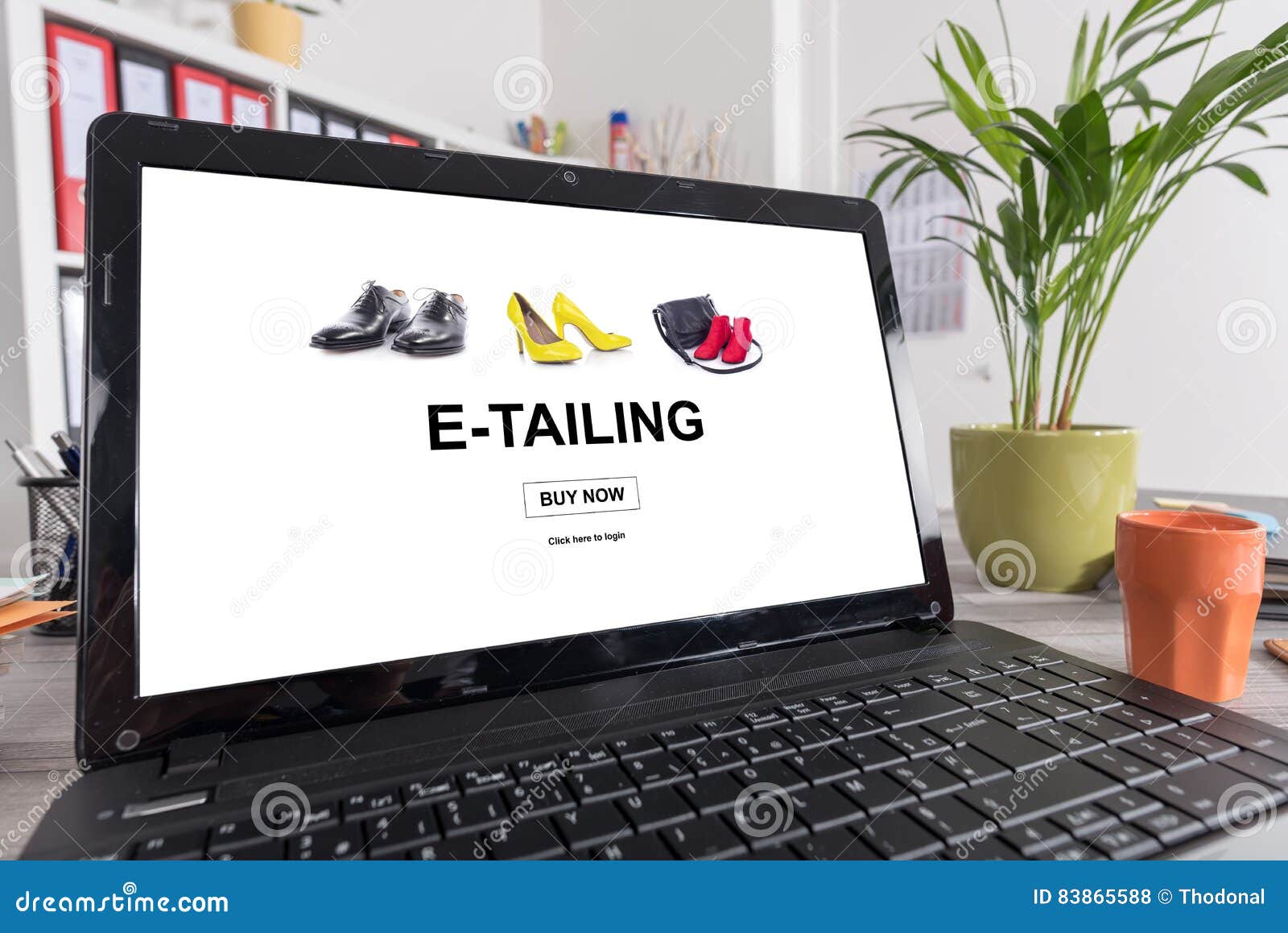 E-tailing Concept on a Laptop Stock Photo - Image of fashion ...