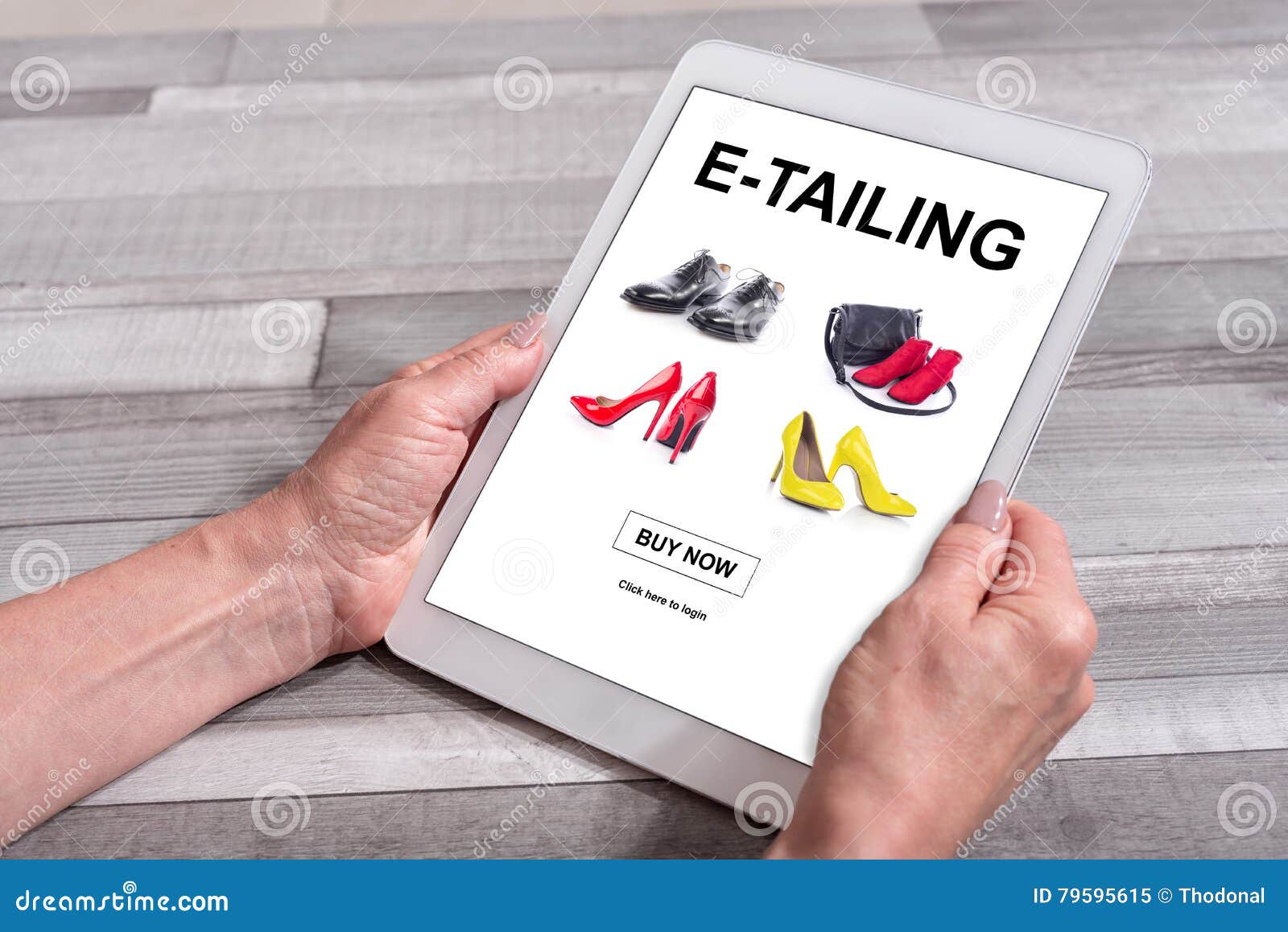 E-tailing Concept on a Tablet Stock Image - Image of website, concept ...