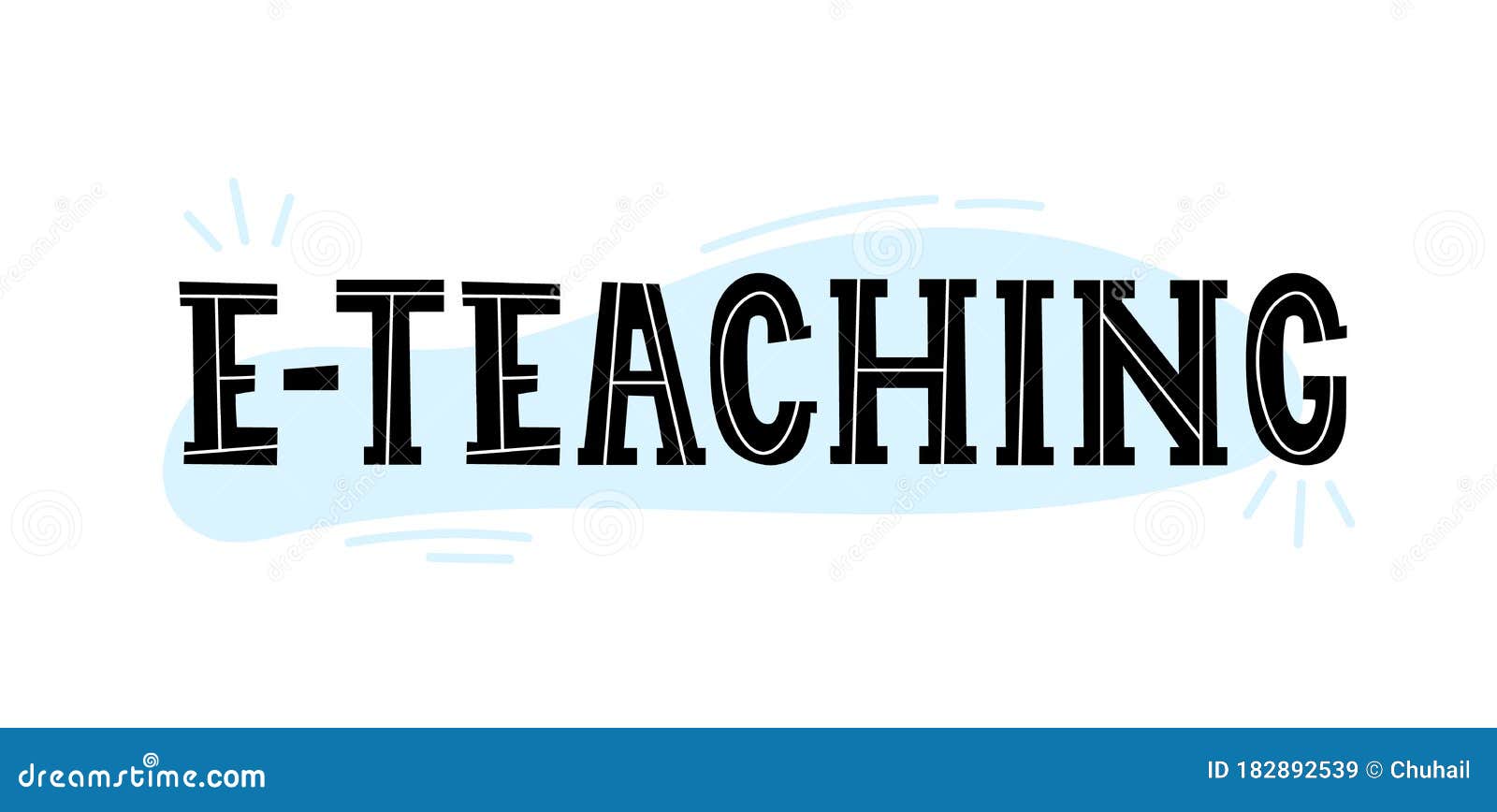 E-teaching Text for Internet Remote Education Ads. Stock Vector ...