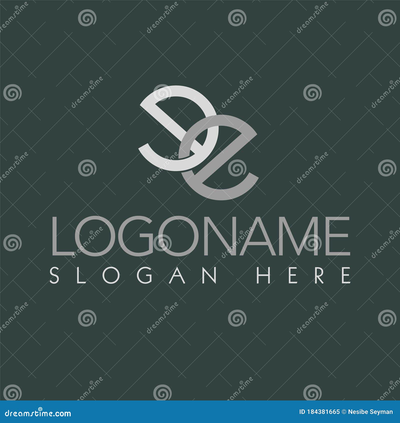 E Template logo name stock illustration. Illustration of flowers ...