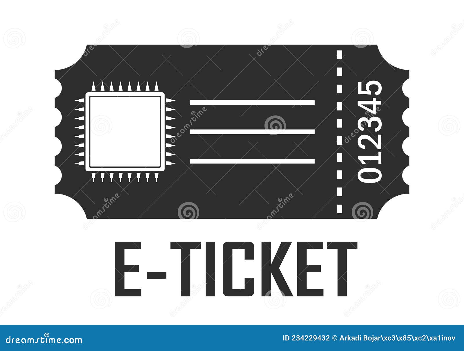 ETicket Icon Vector Isolated On White Background, Logo Concept O | CartoonDealer.com #125789102