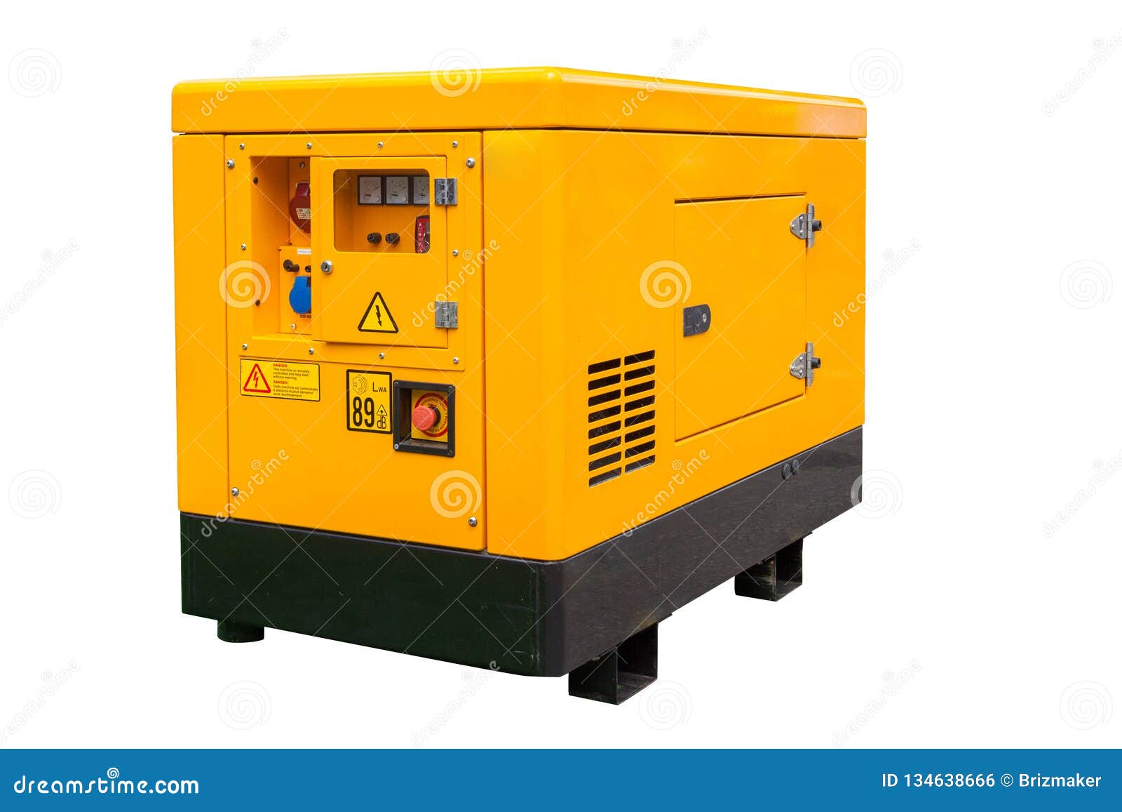 Side View of Mobile Diesel Disaster Currents Generator for Emergency ...