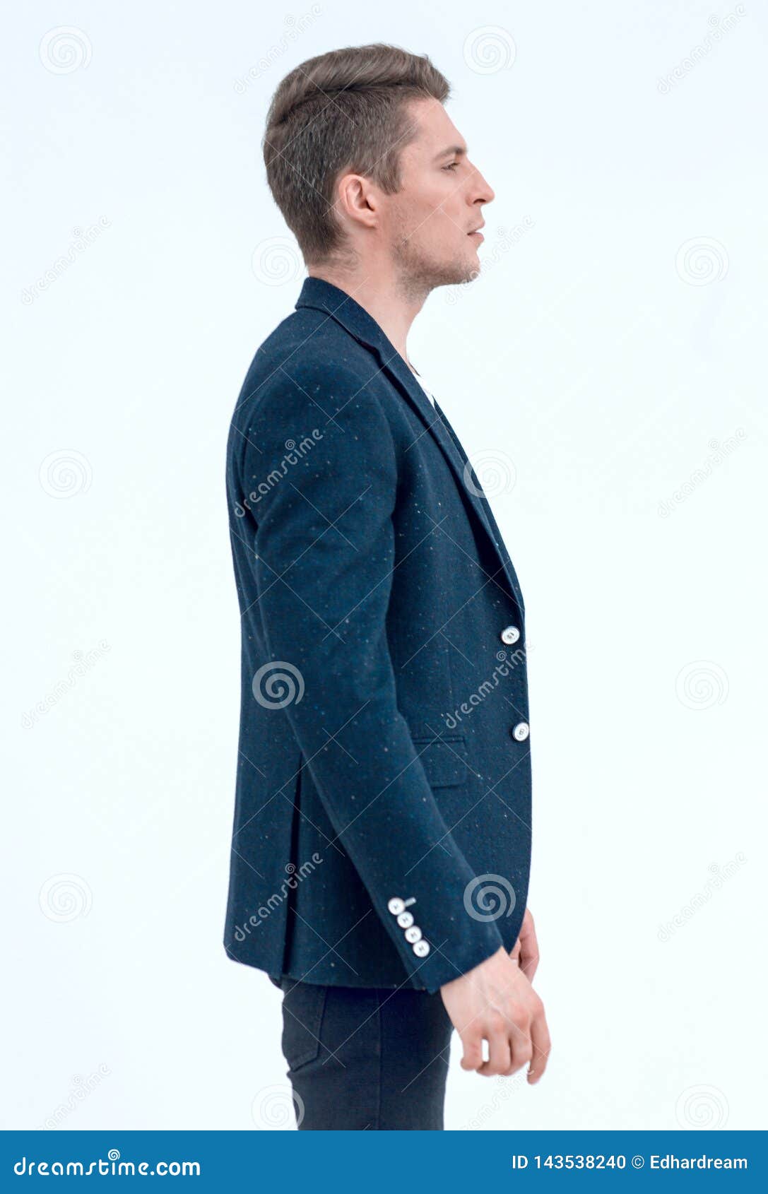 Side View. Modern Business Man. Stock Photo - Image of executive ...