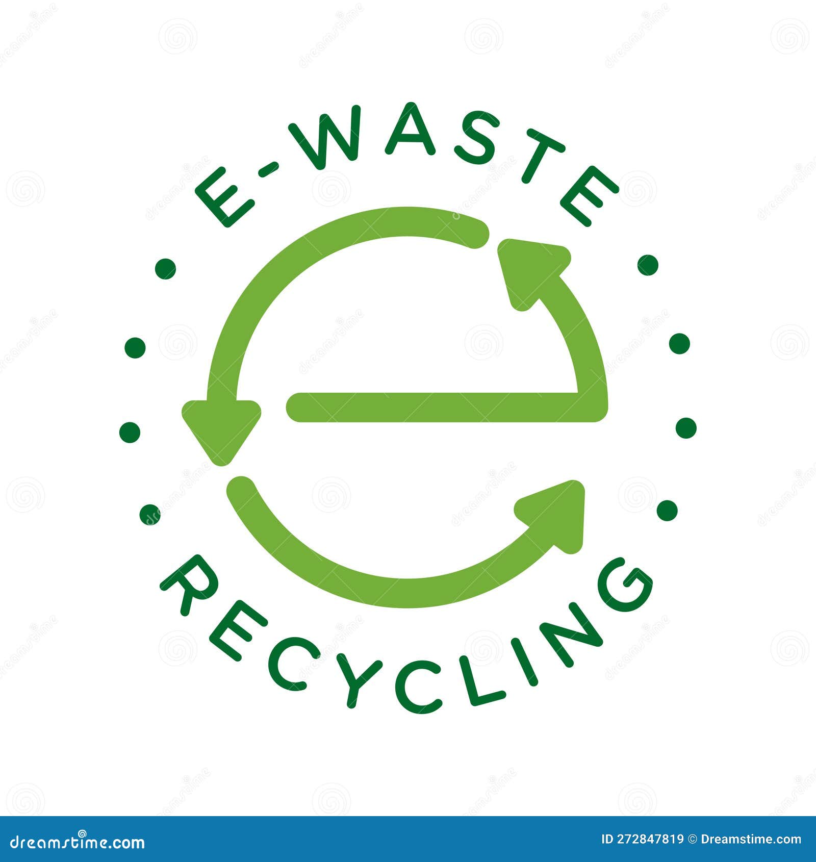 E-waste, Electronics Recycling Vector Icon Badge Stock Vector ...
