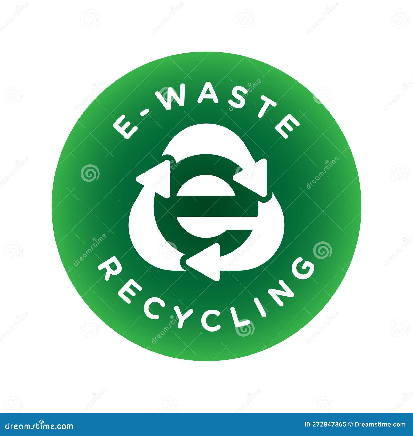 E-waste, Electronics Recycling Vector Icon Badge Stock Vector ...