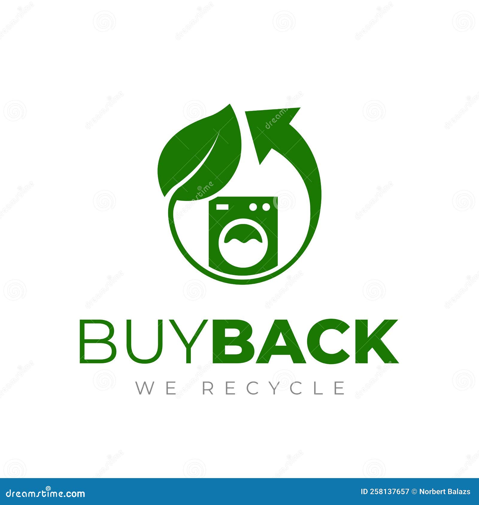 The Washing Machine Buys Back Icon. Recycling Electrical Items Logo ...