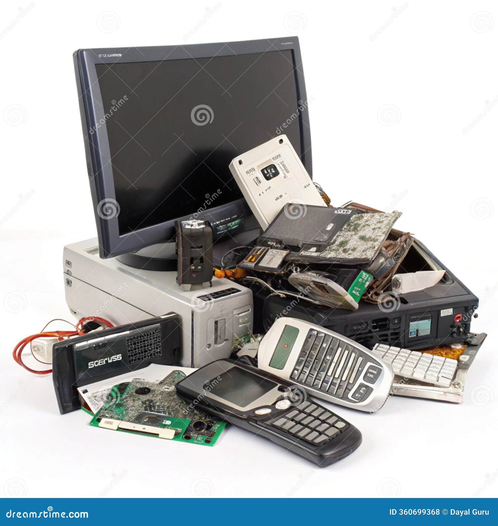 E-Waste Pile Stock Photography | CartoonDealer.com #366920420