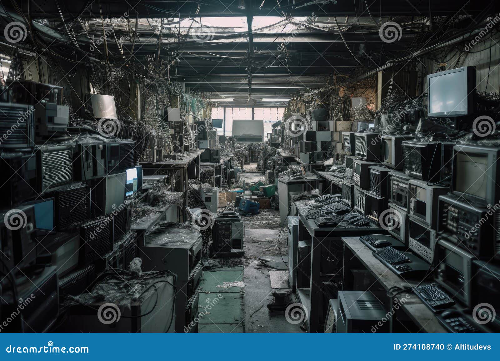 E-waste Processing Plant, Where Old Computers, Televisions, and Other ...