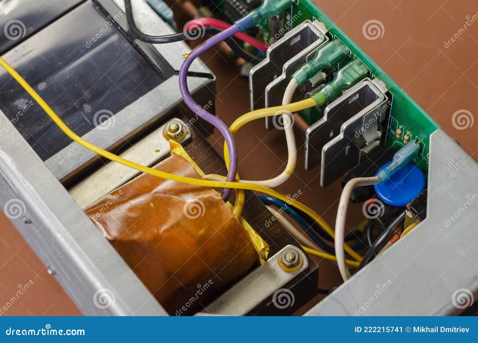 E-waste Recycling Concept. Old Device with Transformer and Wires Stock ...