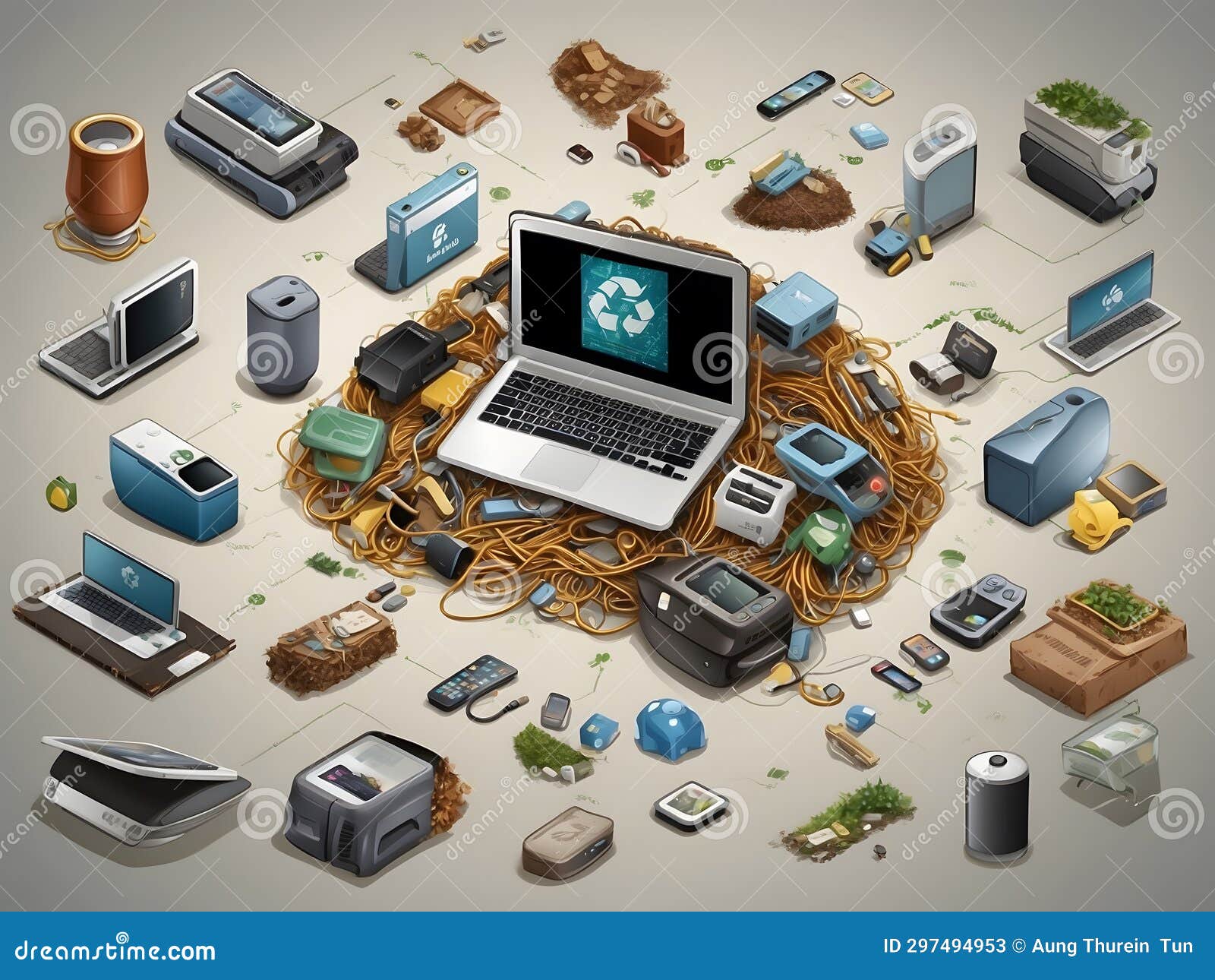 E Waste Recycling is a Major Concern Stock Image - Image of pollution ...
