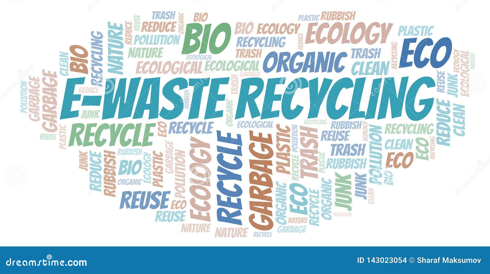 E-Waste Recycling Word Cloud Stock Illustration - Illustration of ...