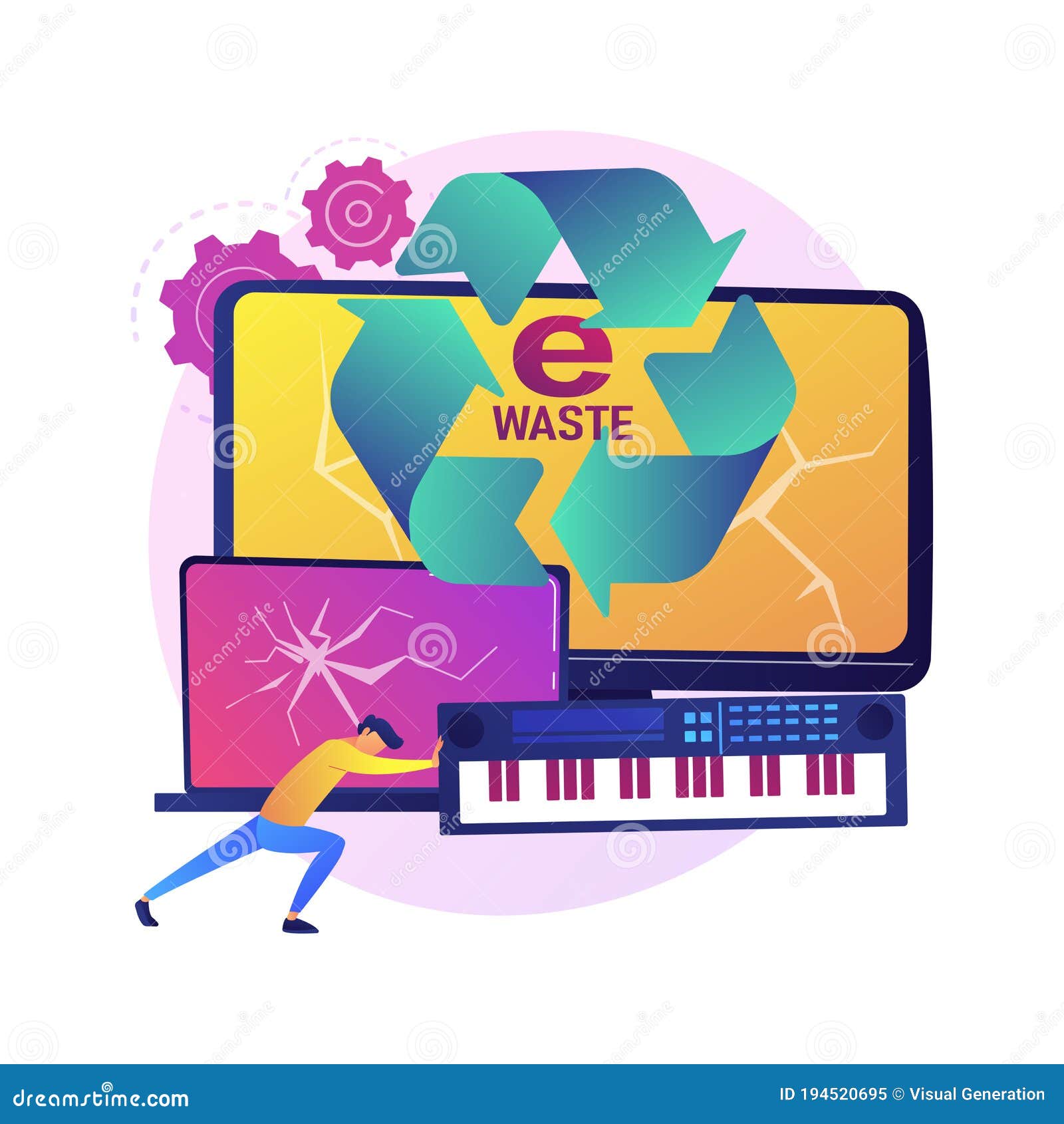 E-waste Reduction Abstract Concept Vector Illustration. Stock Vector ...