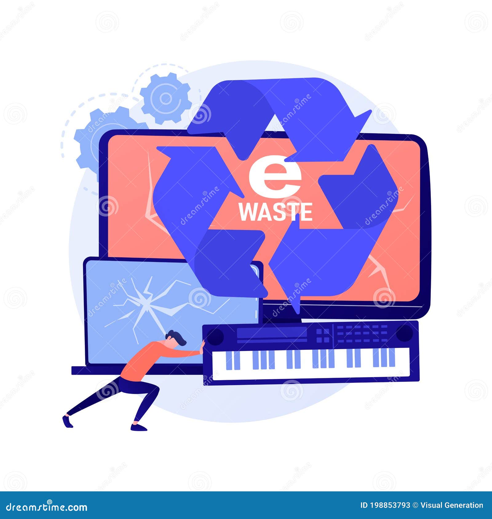 E-waste Reduction Abstract Concept Vector Illustration. Stock Vector ...