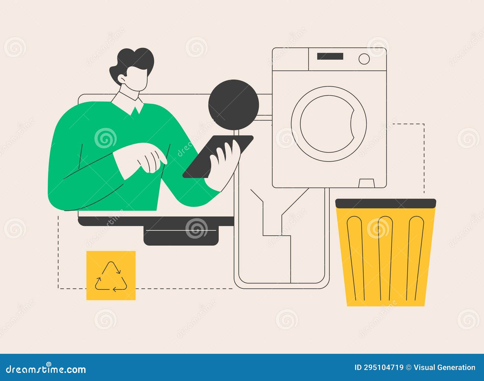 E-waste Reduction Abstract Concept Vector Illustration. Stock Vector ...