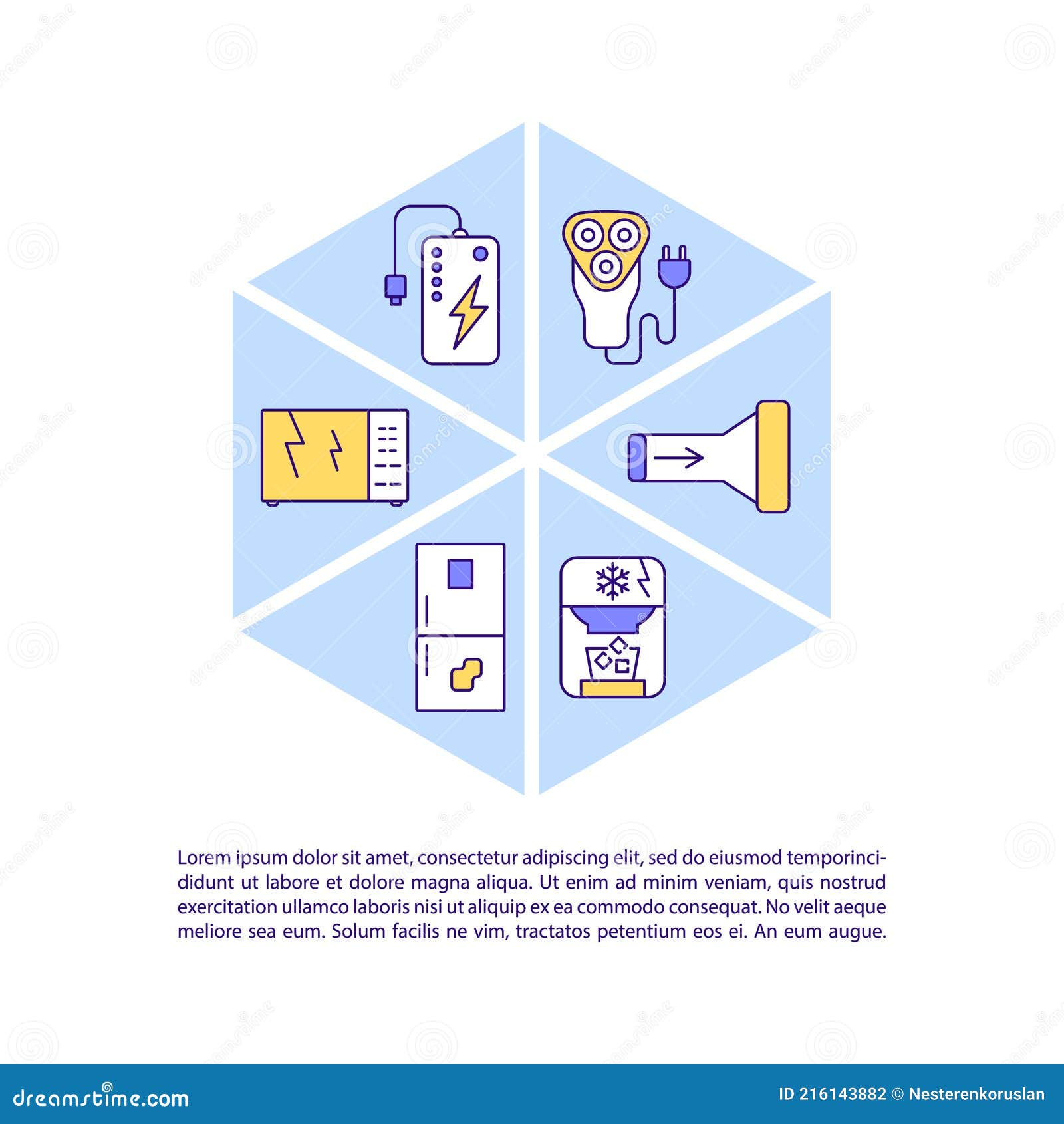 E-waste Types Concept Line Icons with Text Stock Vector - Illustration ...