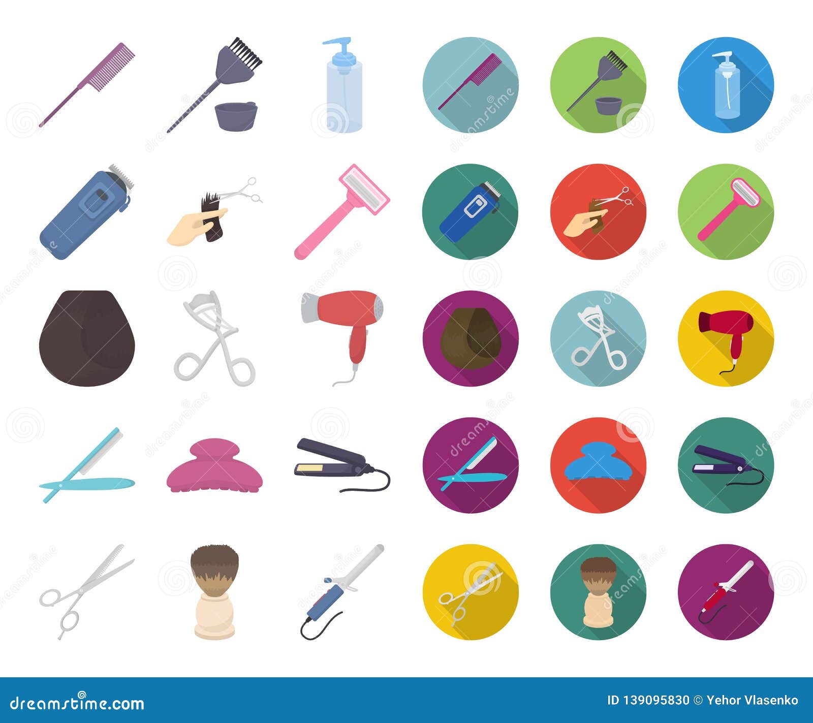 E Web D'actions De Symbole De Vecteur De Coiffeur De Profession ...