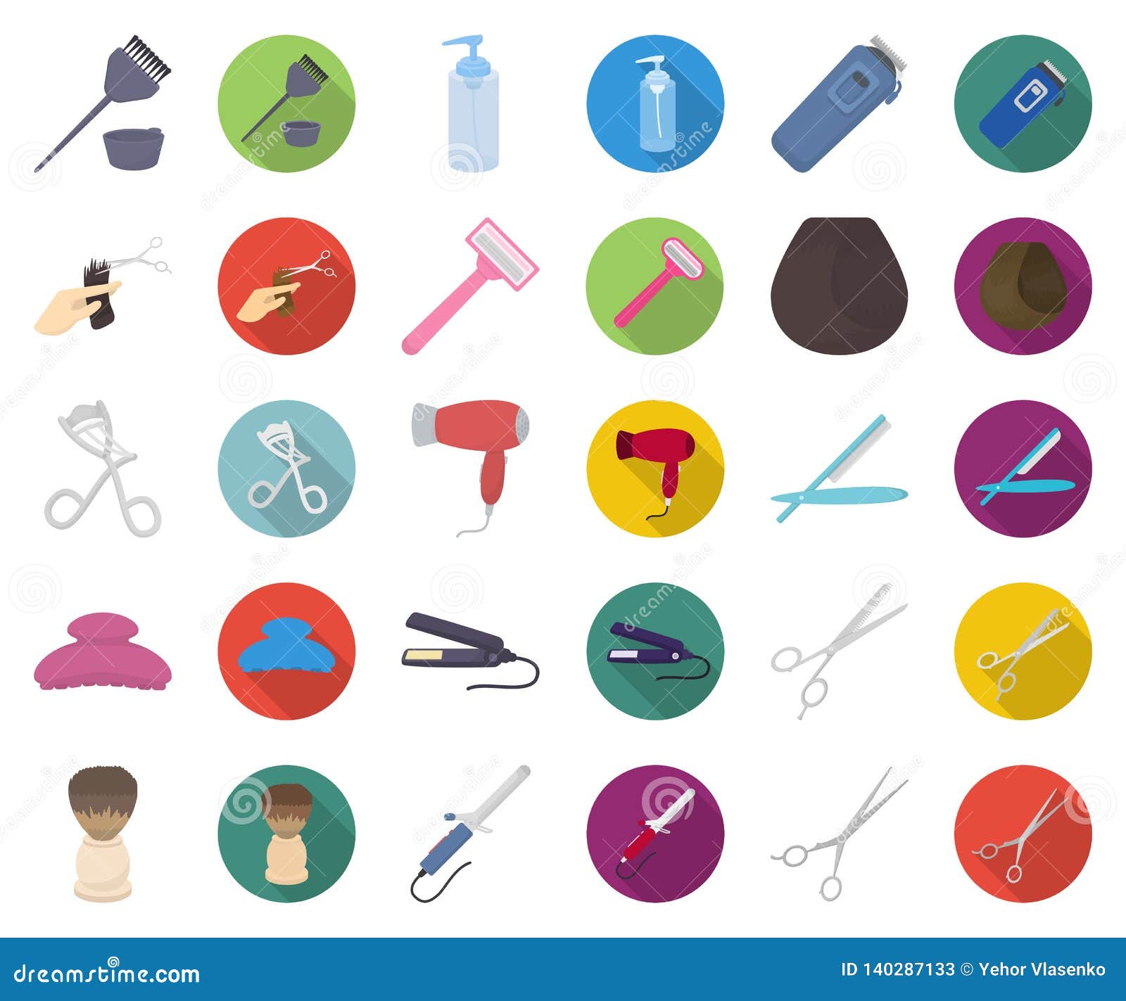 E Web D'actions De Symbole De Vecteur De Coiffeur De Profession ...