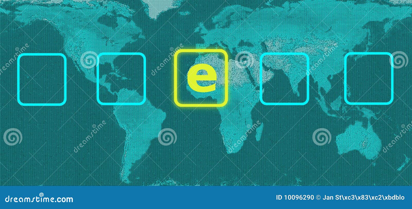 E-world stock illustration. Illustration of blank, world - 10096290