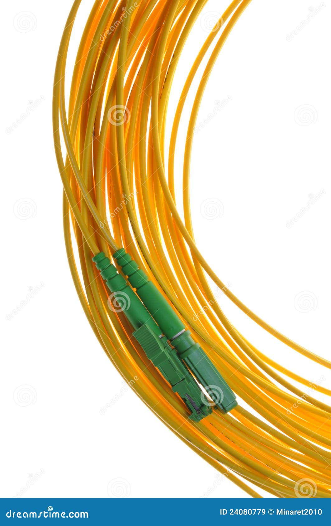 E2000/APC Optical Fiber Connectors Stock Image - Image of global ...