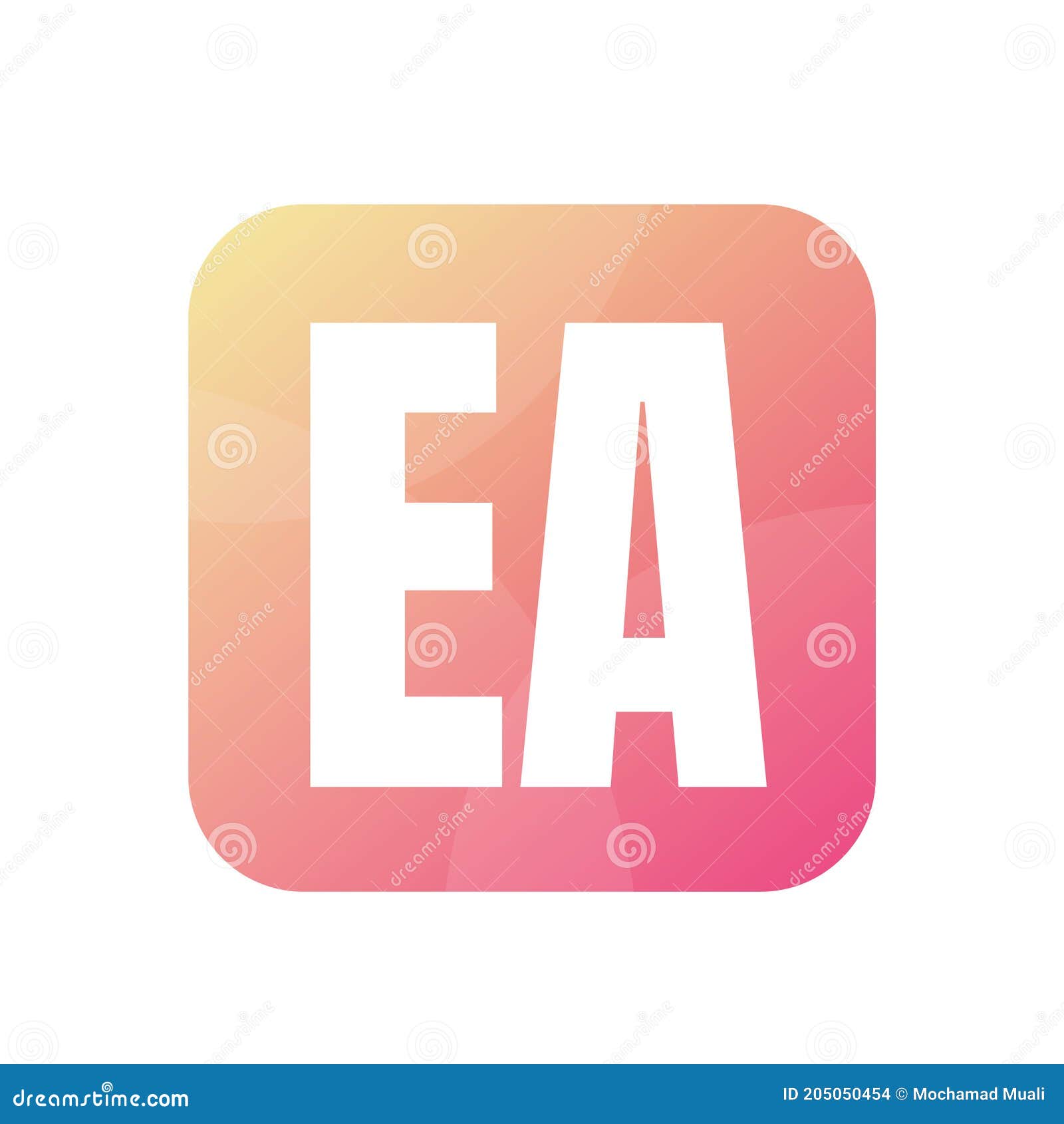 EA Letter Logo Design with Simple Style Stock Vector - Illustration of ...