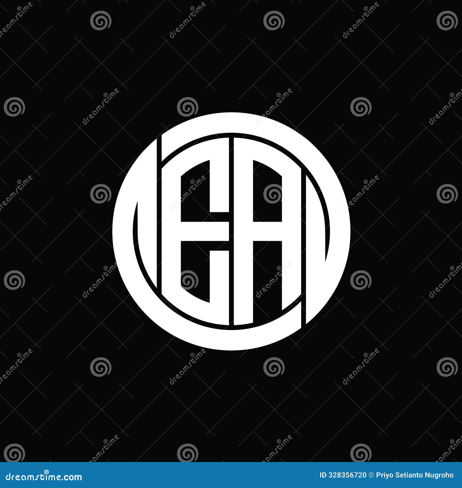 EA Logo Monogram Shield Inside Circle Shape Vector Images Design ...