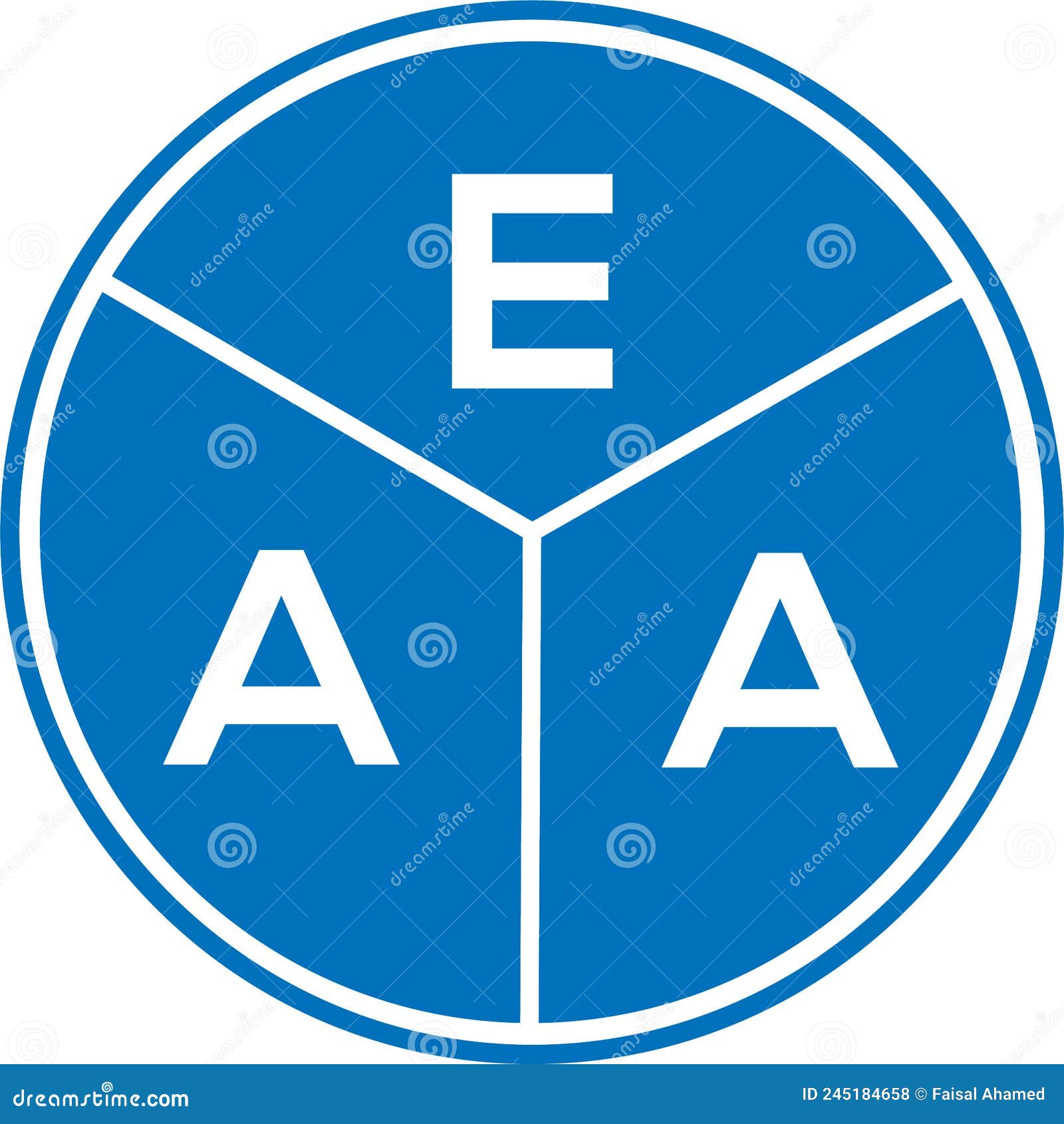 EAA Letter Logo Design On White Background. EAA Creative Circle Letter ...