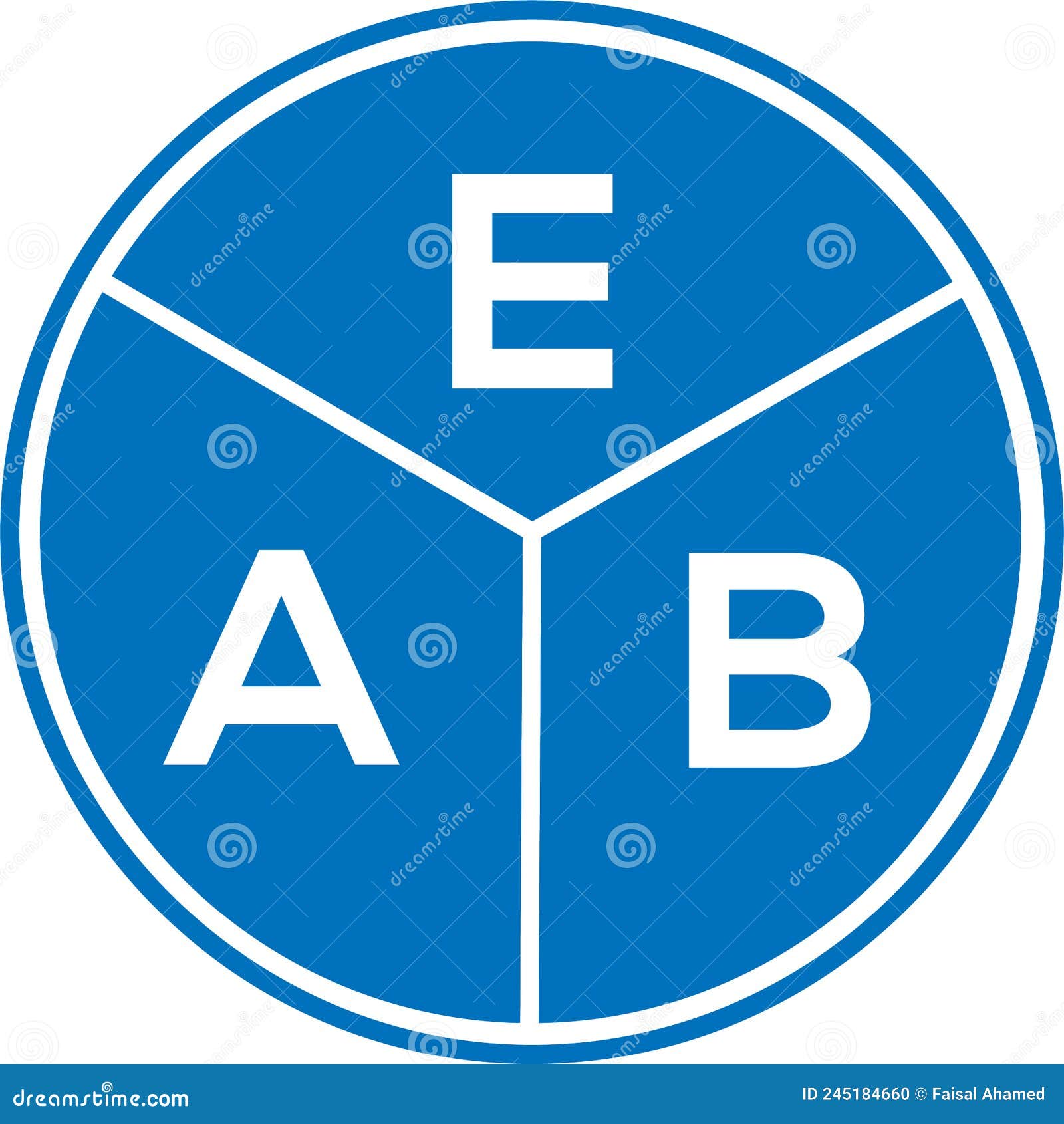 EAB Letter Logo Design On White Background. EAB Creative Circle Letter ...