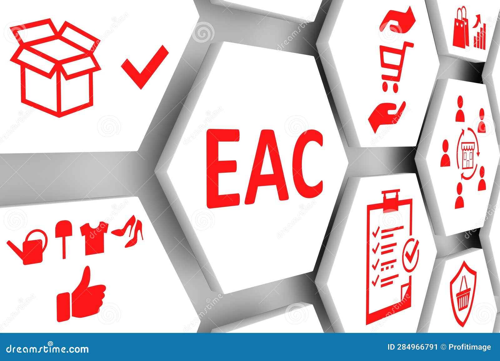 EAC Concept Cell Background 3d Stock Illustration | CartoonDealer.com ...