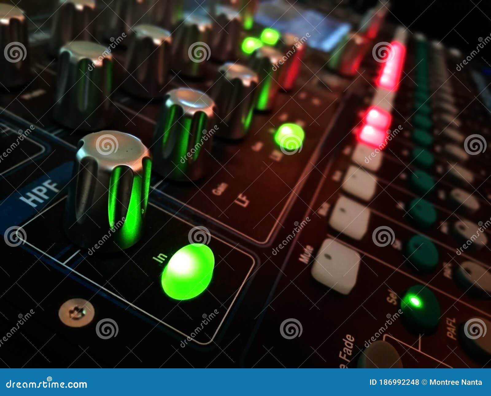 Audio Mixer Control Panel, Sound Recording Studio, Music Mixer Desk in ...