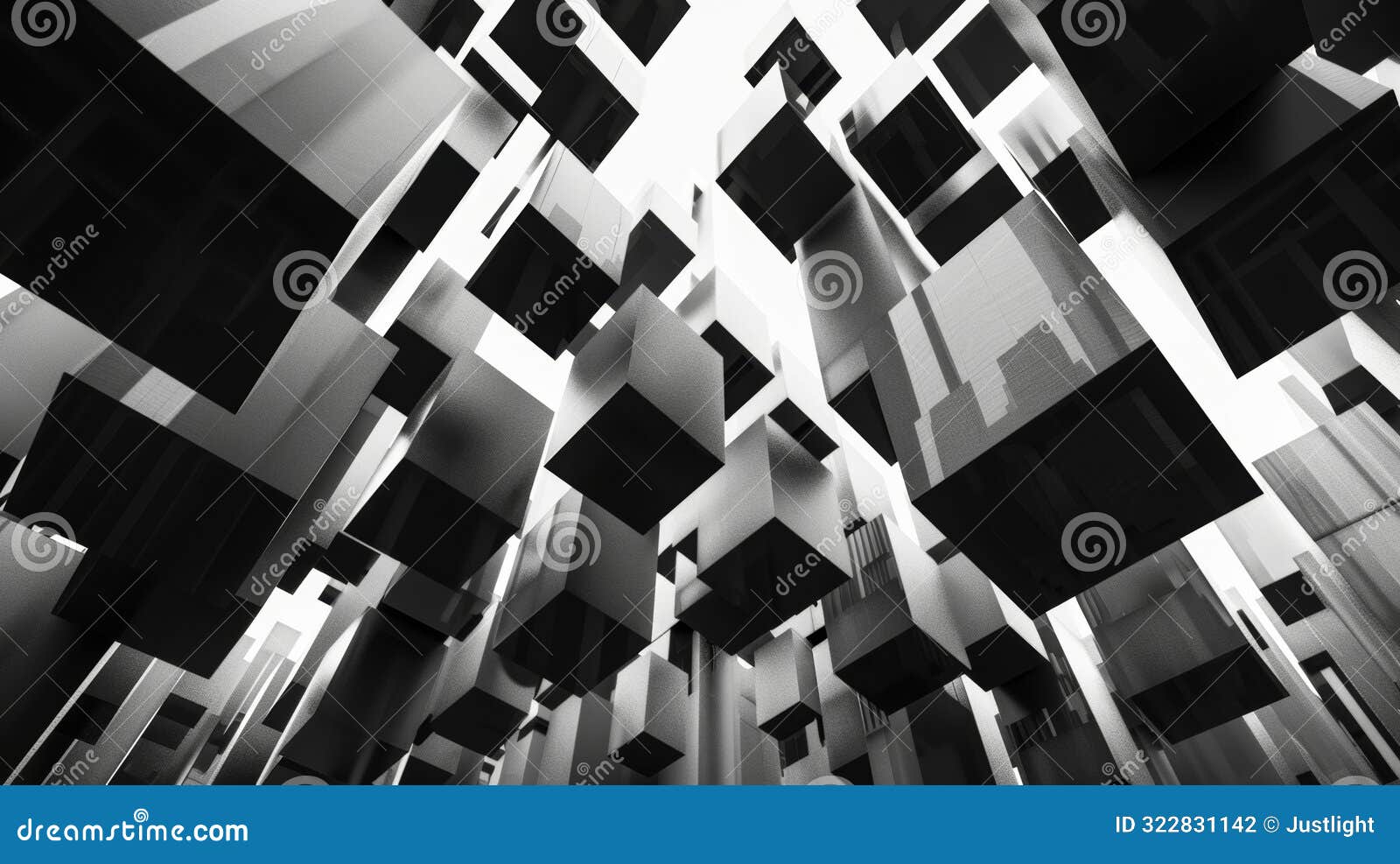 Each Cube Suspended at a Different Angle Forming a Mesmerizing Pattern ...