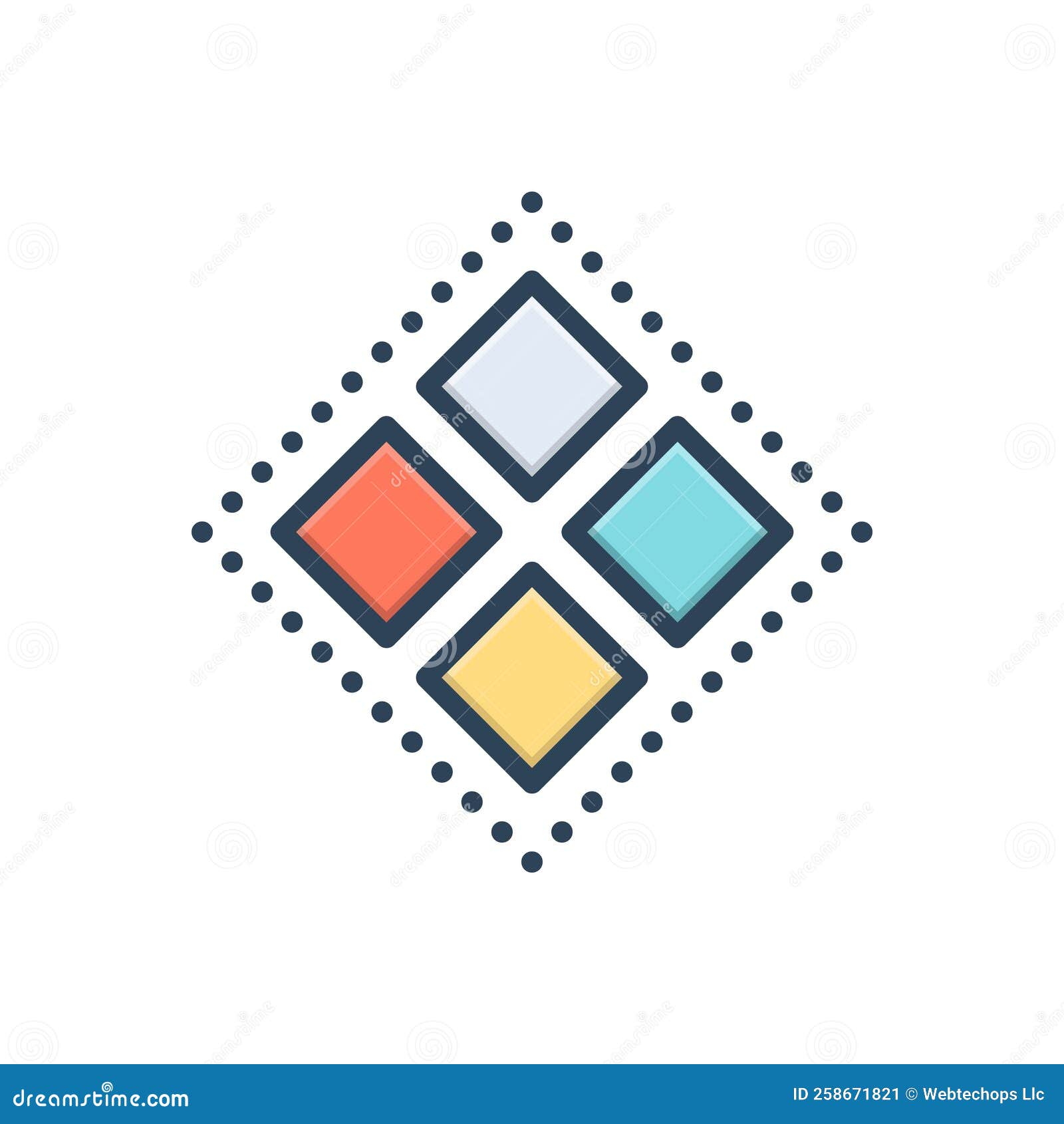 Color Illustration Icon for Each, Every and Piece Stock Vector ...