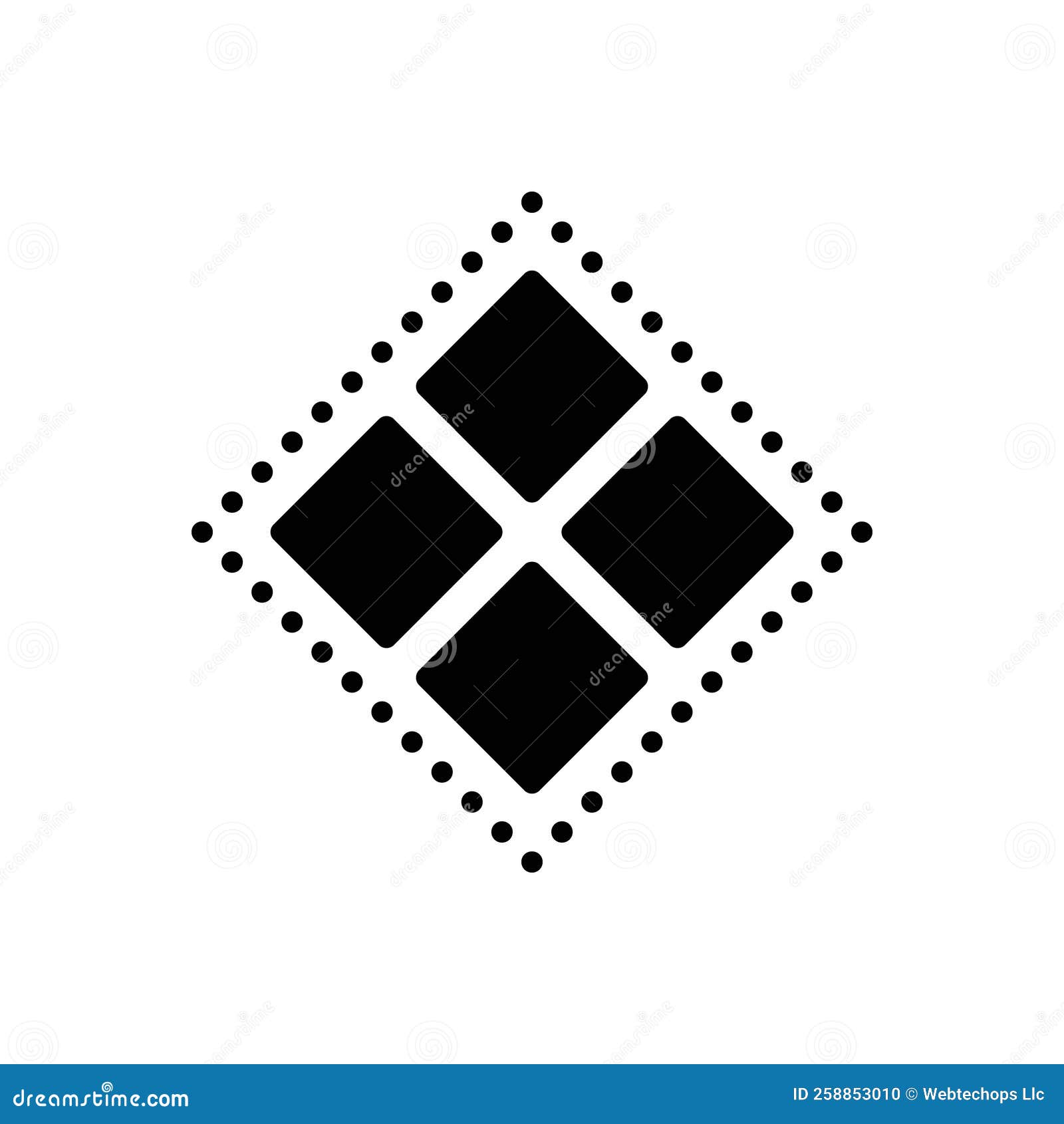 Black Solid Icon for Each, Every and All Piece Stock Vector ...