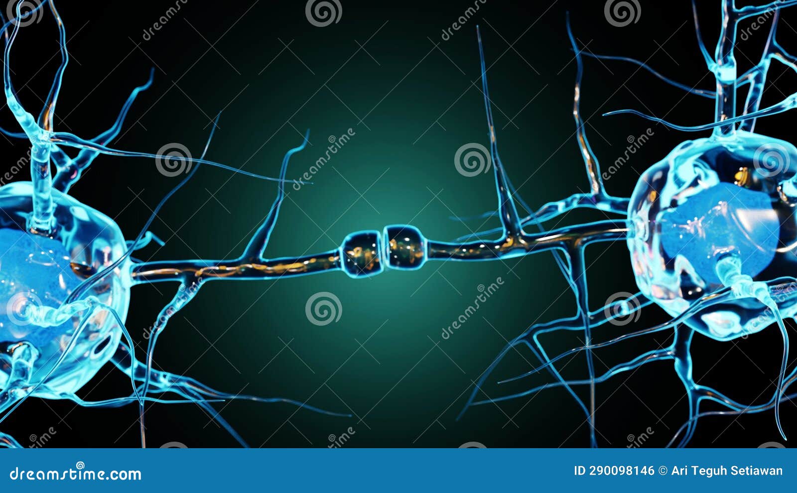 Each Nerve Cells are Communicating To Each Other Stock Illustration ...