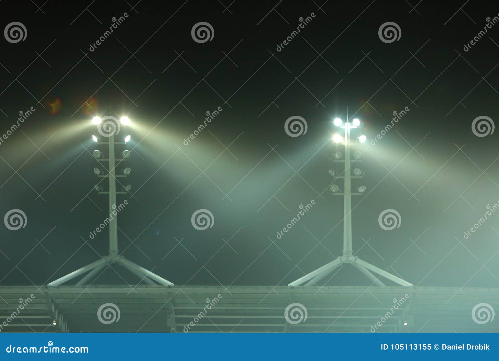 A Huge Tower on Which High-power Reflectors are Placed. Stock Image ...
