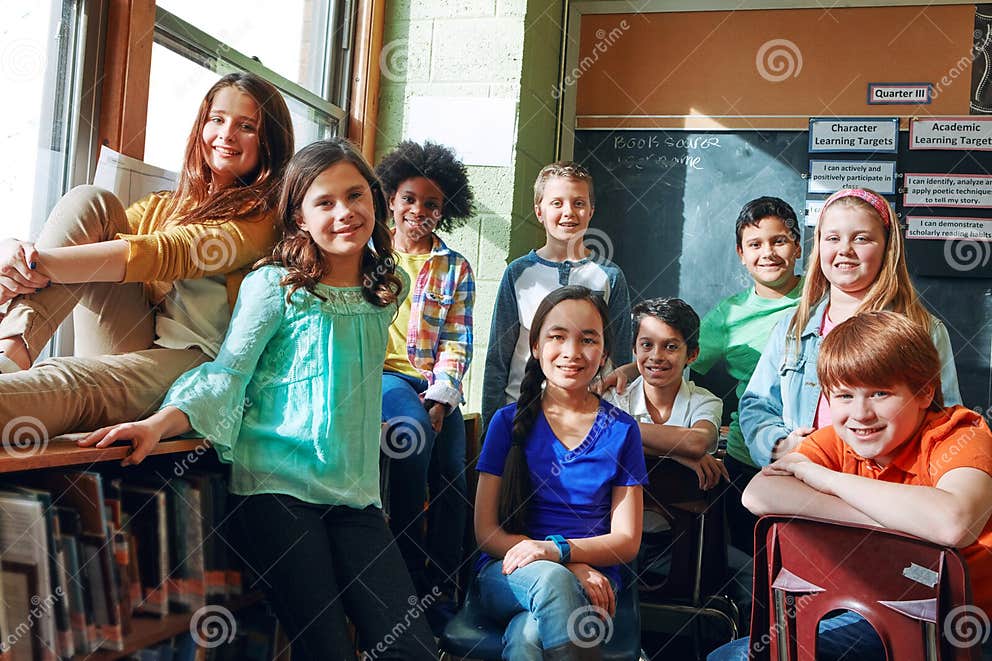 Each Student in this Class is Different. a Group of Elementary School ...