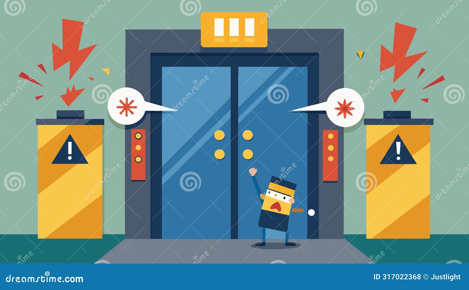 Each Time the Elevator Stopped at a New Level a Loud Alarm Blared ...