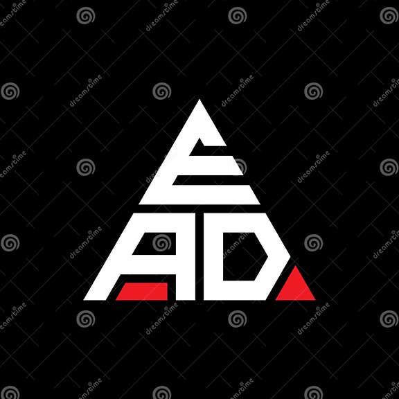 EAD Triangle Letter Logo Design with Triangle Shape. EAD Triangle Logo ...