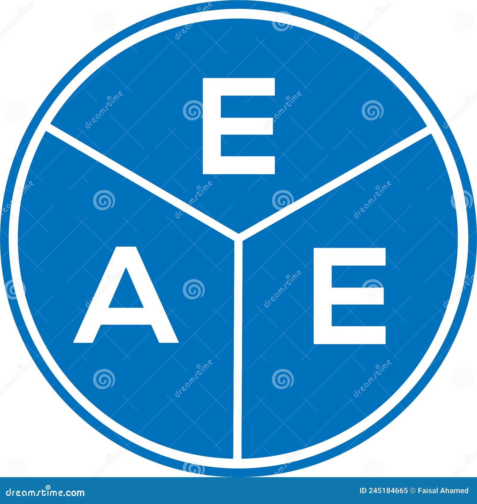 EAE Letter Logo Design on White Background. EAE Creative Circle Letter ...