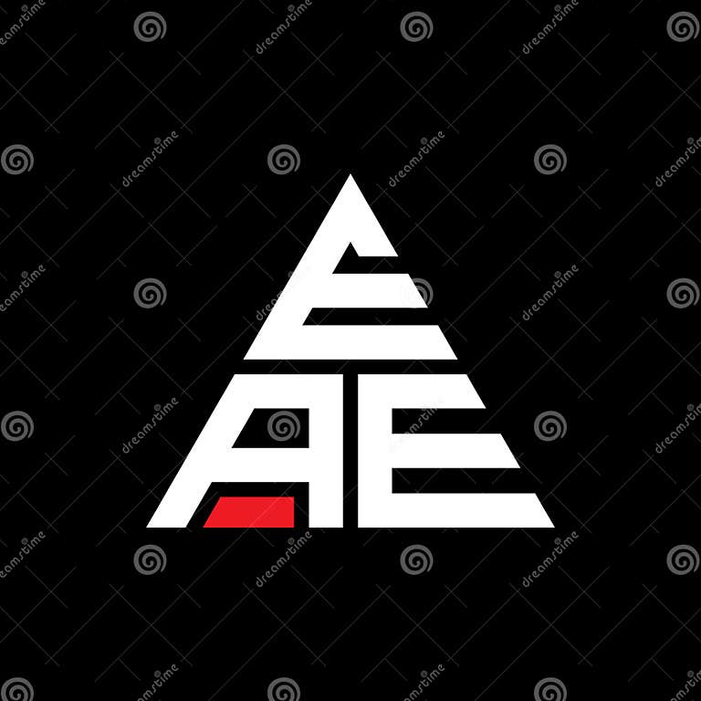 EAE Triangle Letter Logo Design with Triangle Shape. EAE Triangle Logo ...
