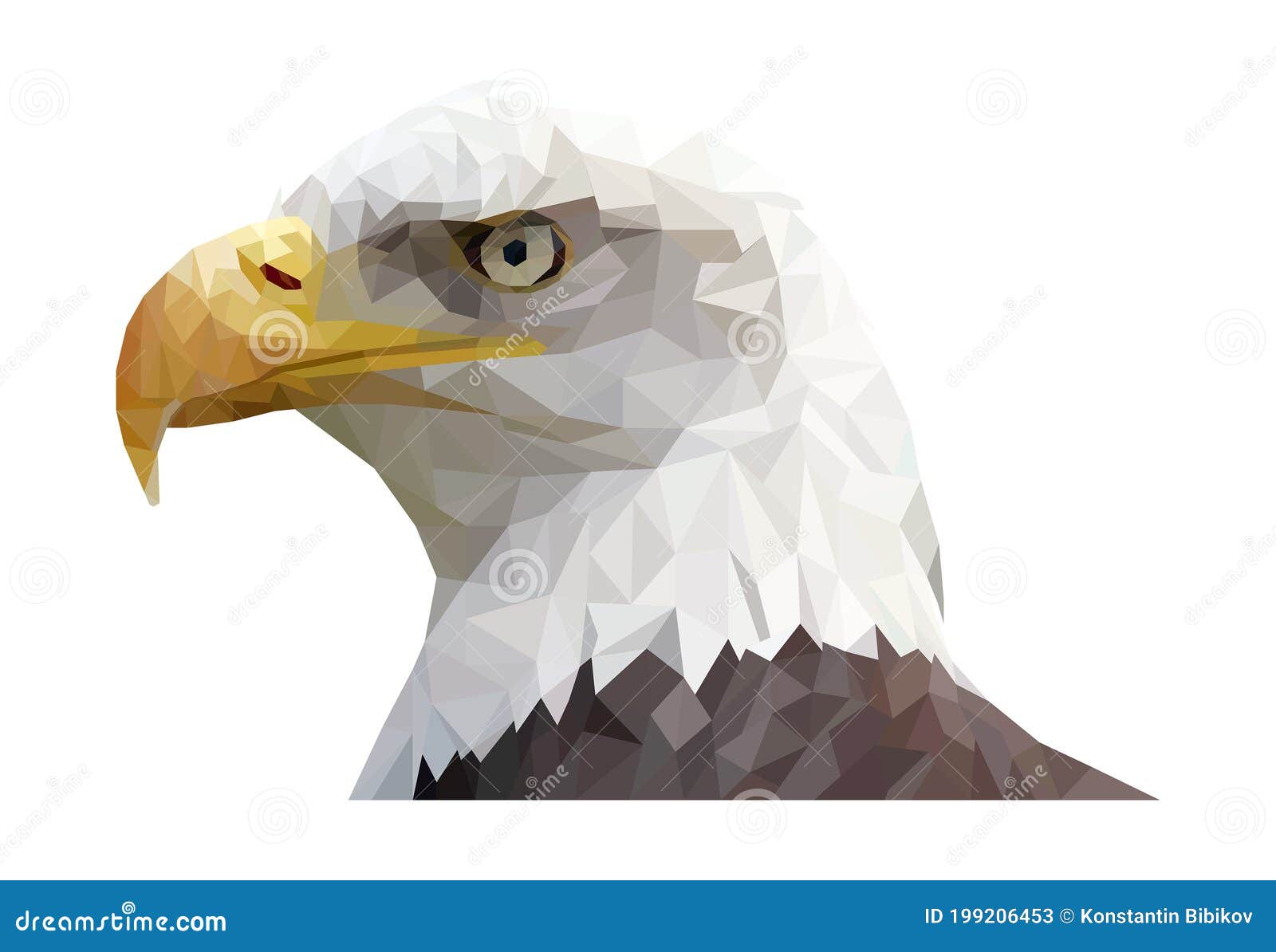 Polygon Bald Eagle Stock Illustrations – 54 Polygon Bald Eagle Stock ...