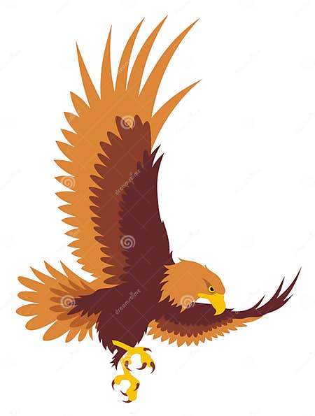 Eagle stock vector. Illustration of outline, tail, hunter - 5390071