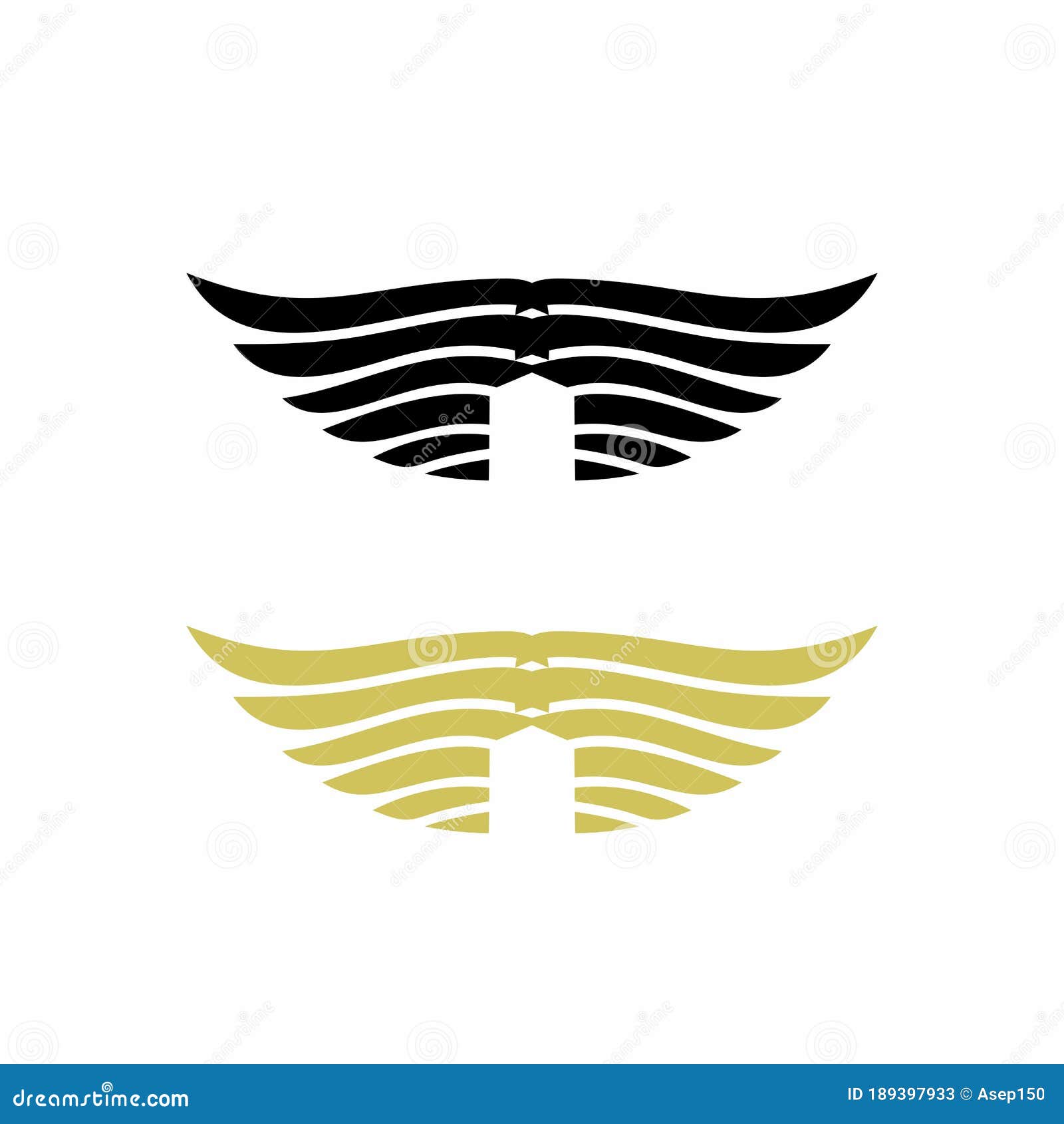 Eagle, Angel, and Demon Wing Logo and Icon Stock Illustration ...