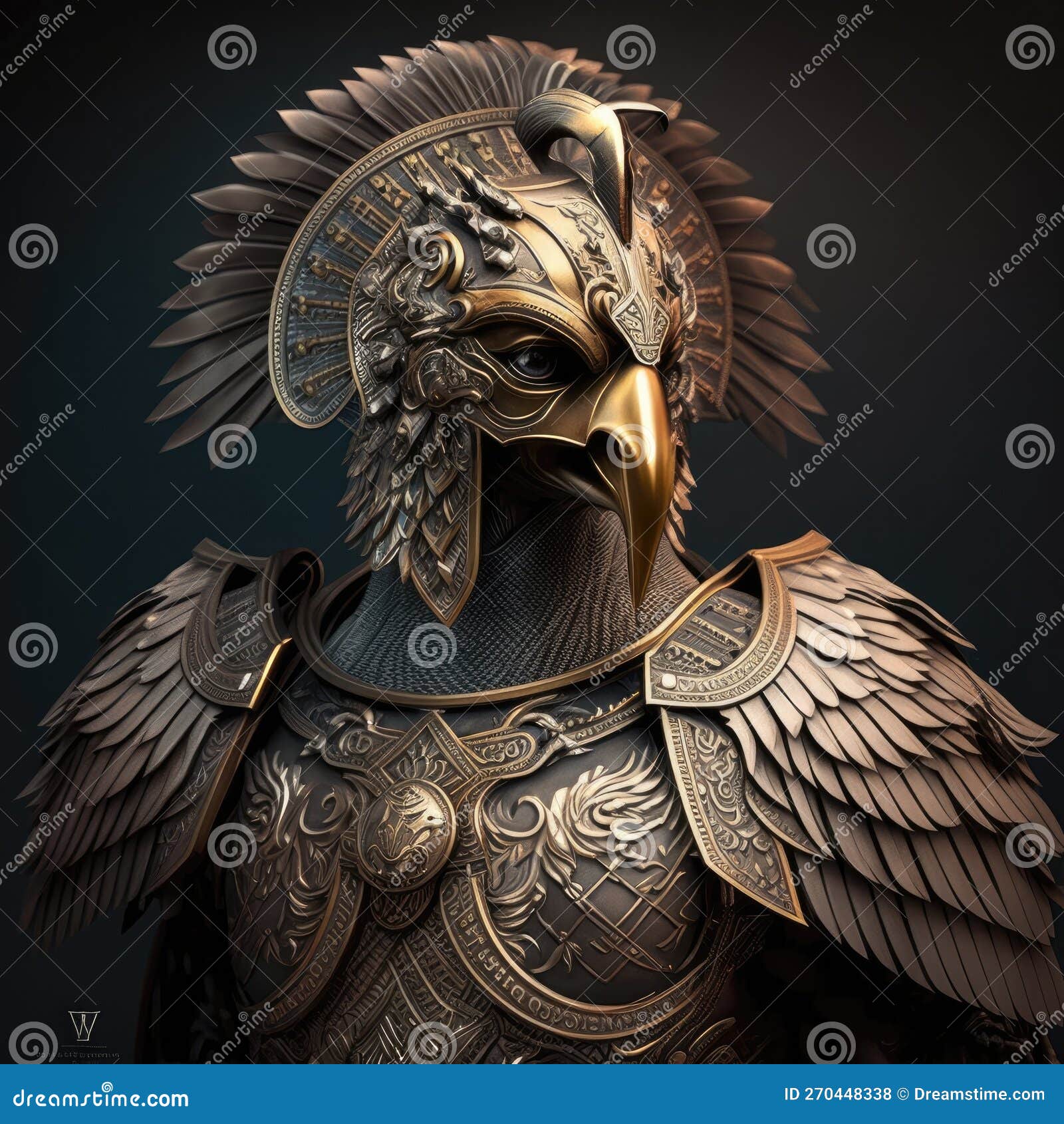 Eagle in Armor Knight Suit Created with Generative Ai Stock ...