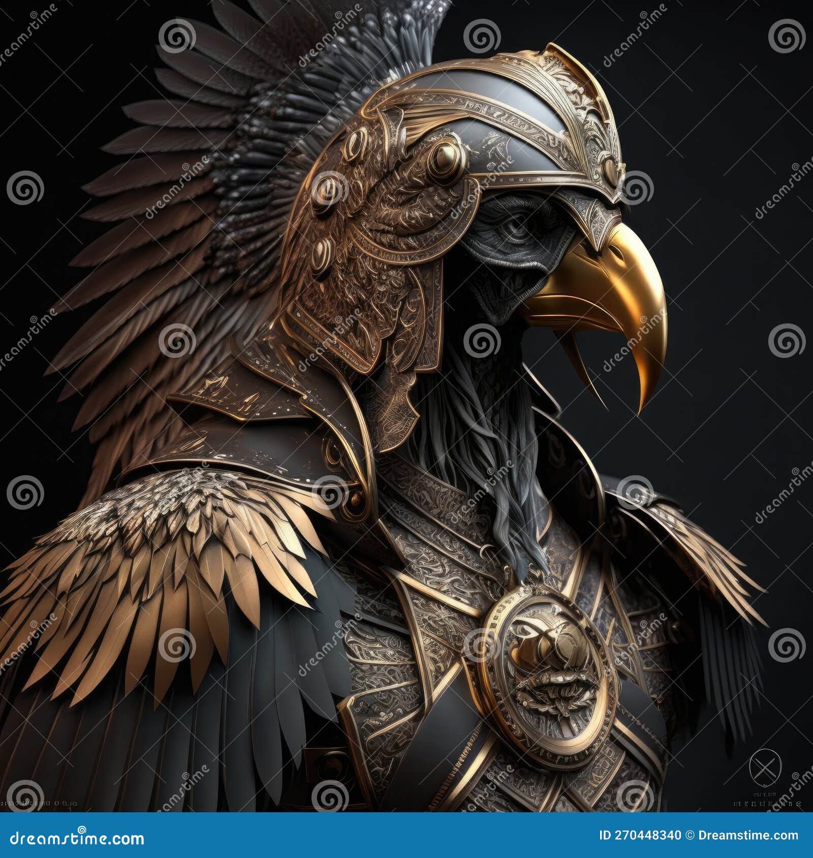 Eagle in Armor Knight Suit Created with Generative Ai Stock ...