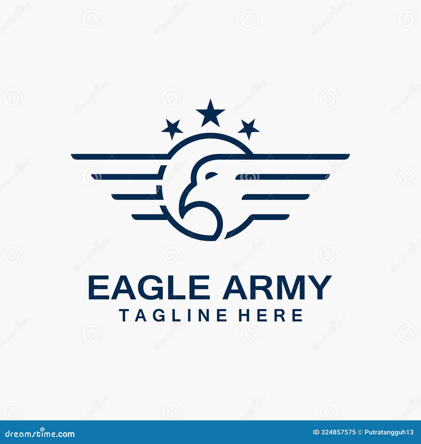 Eagle Army Emblem Cartoon Vector | CartoonDealer.com #27310285
